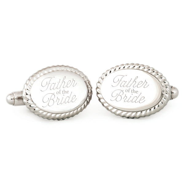 Oval Beaded Edge Father of the Bride (Made In The USA) - Speidel